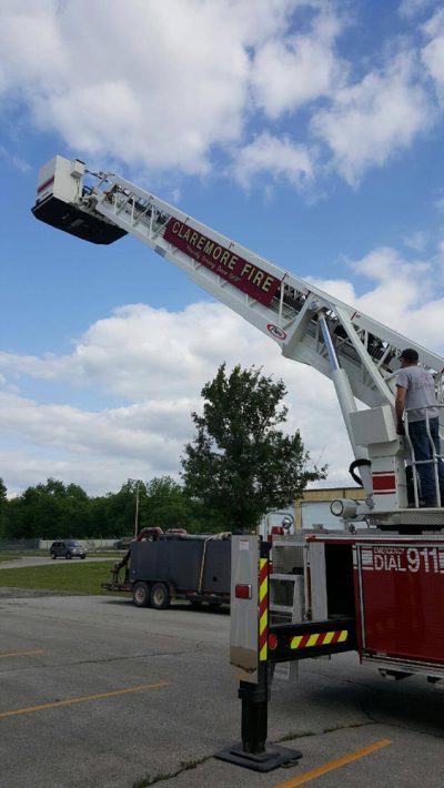 Aerial and Ground Ladder Site Testing - Myder Fire