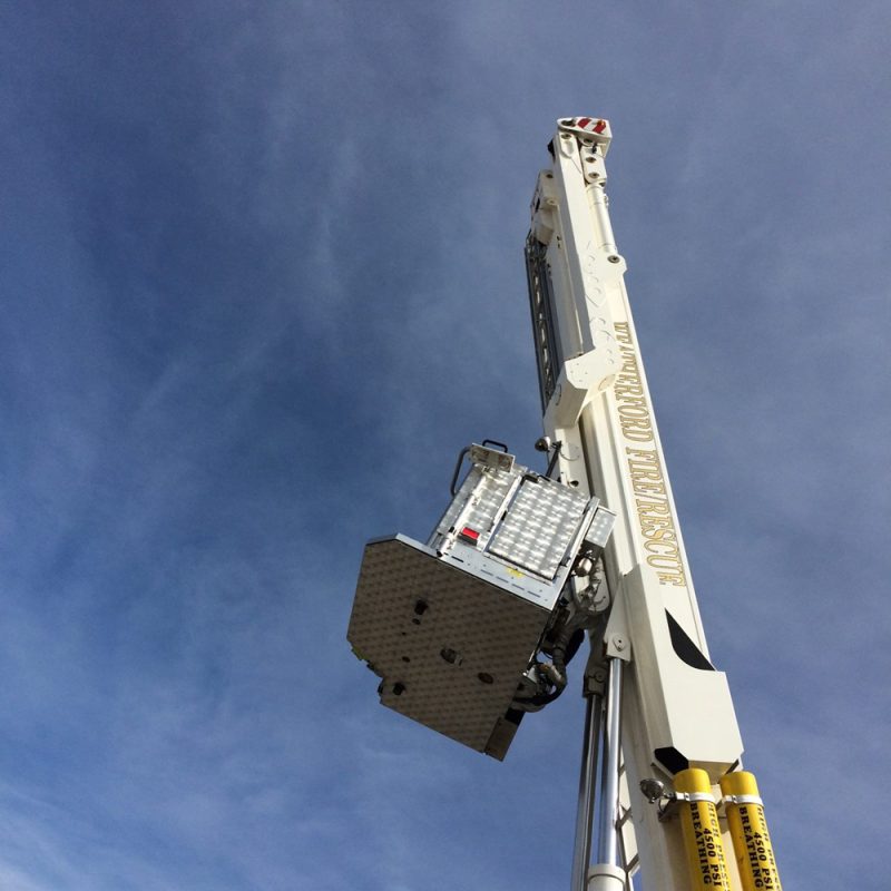 Aerial and Ground Ladder Site Testing - Myder Fire